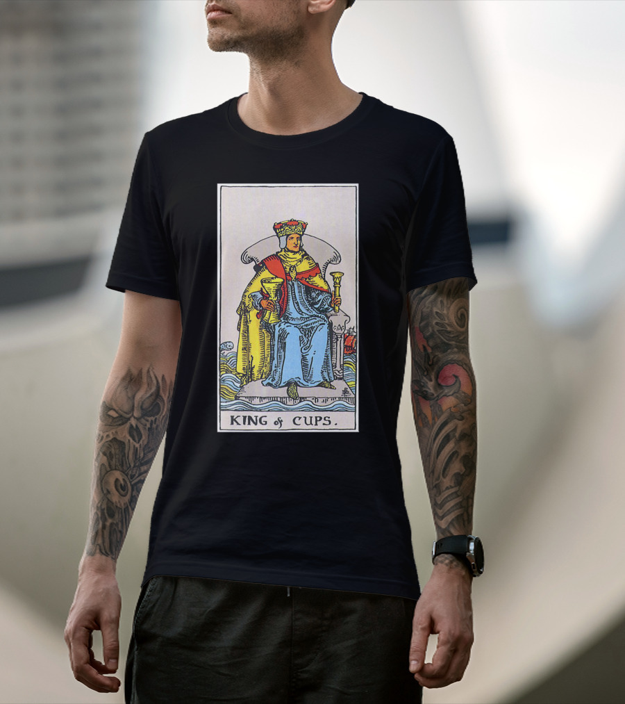 King Of Cups Tarot Card Ruler Element Water Symbolism T-Shirt