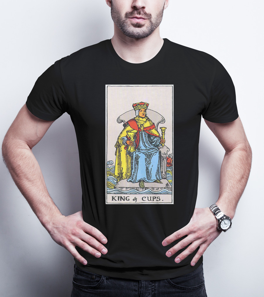 King Of Cups Tarot Card Ruler Element Water Symbolism T-Shirt
