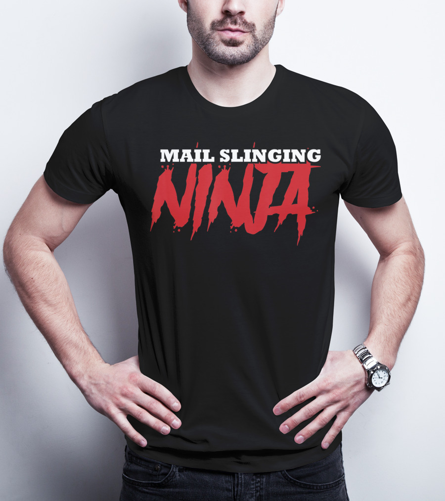 Mail Slinging Ninja Postal Worker Courier Mailman T-Shirt
