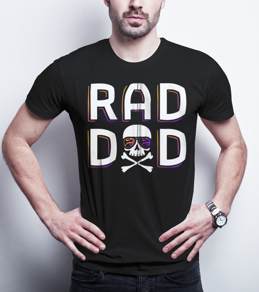 Ripple Junction Rad Dad Skull With Sunglasses T-Shirt