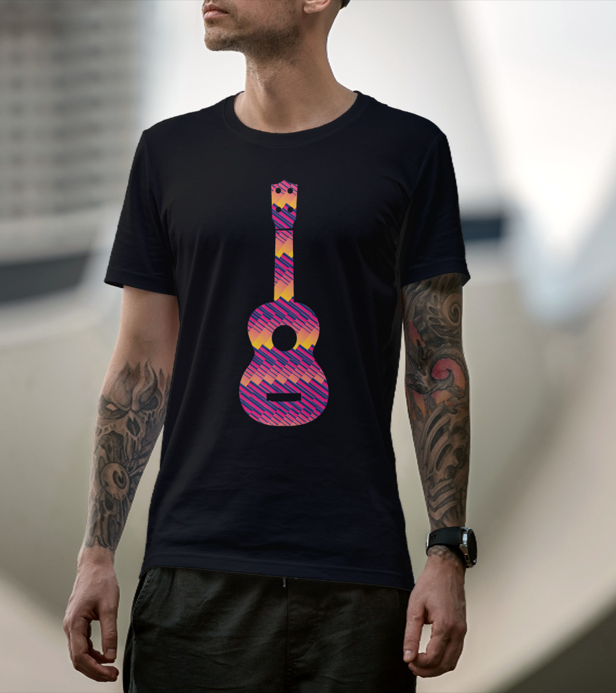 Tie Dye Sunset Guitar T-Shirt