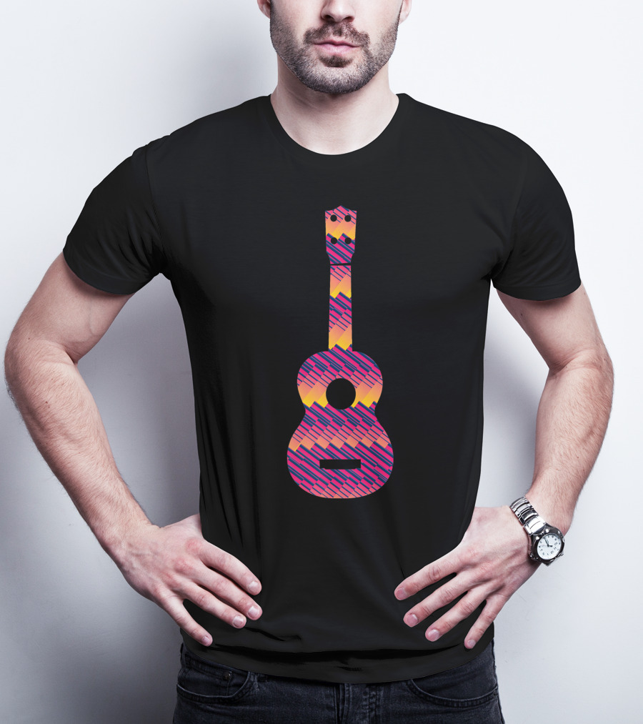 Tie Dye Sunset Guitar T-Shirt