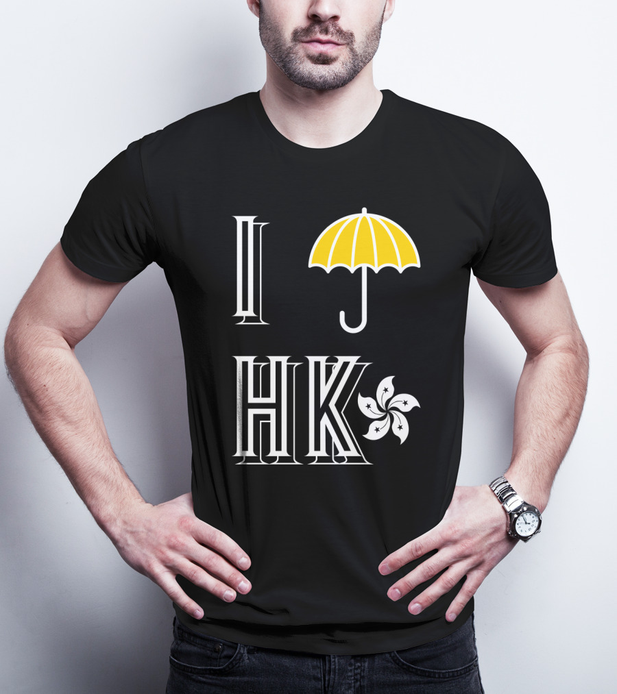 I Yellow Umbrella HK Hong Kong Flower T-Shirt