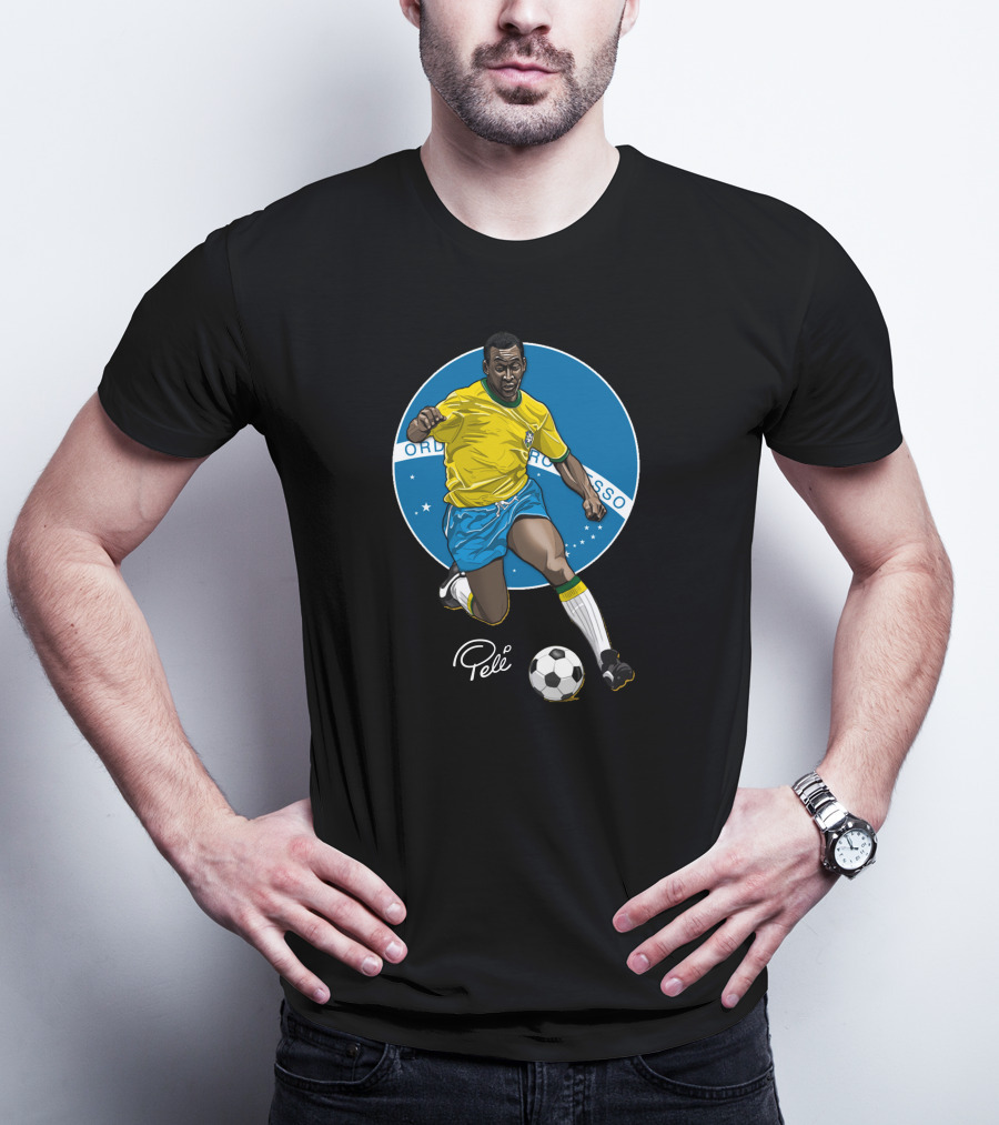 Pele Soccer Brazil Player Ordem E Progresso T-Shirt