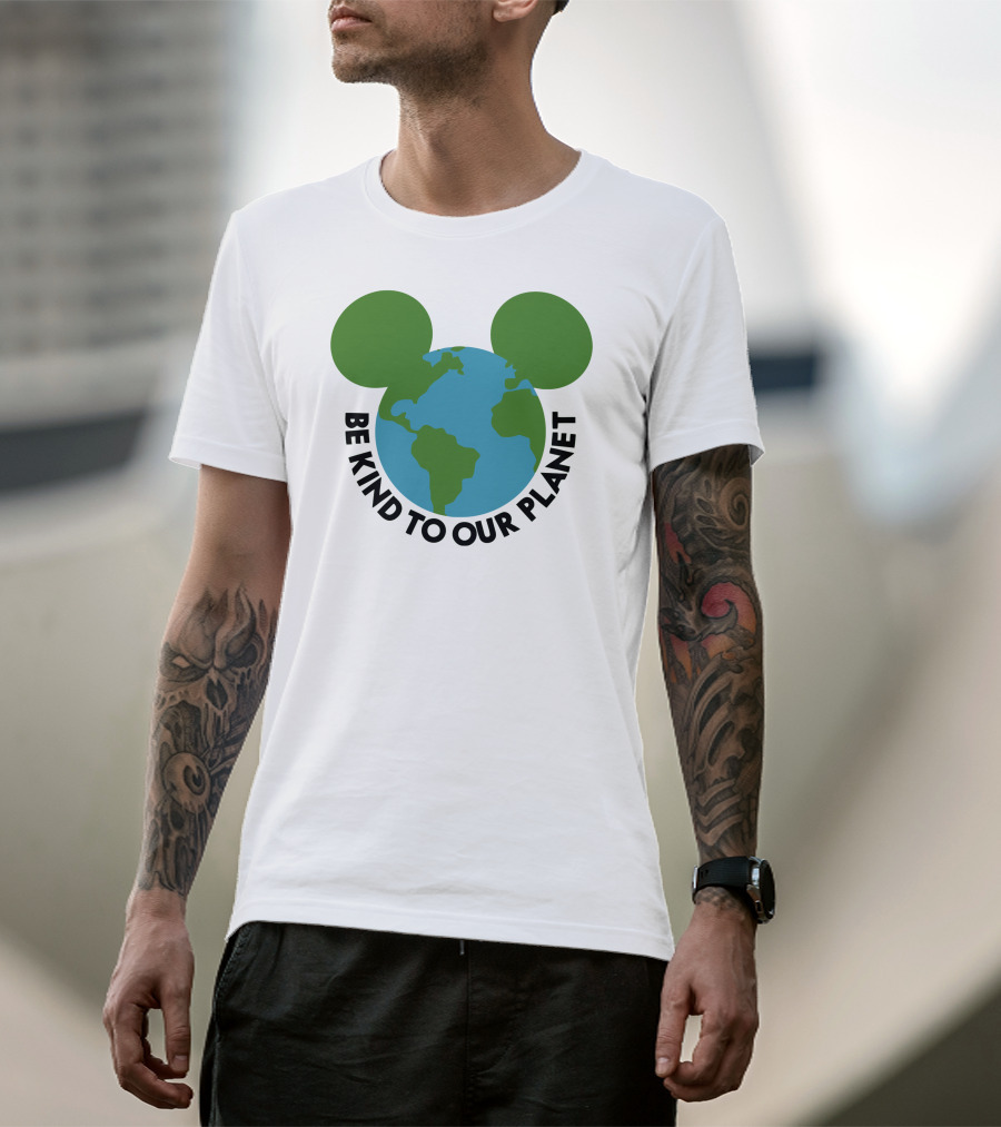 Be Kind To Our Planet Mouse Icon Earth Day T-Shirt