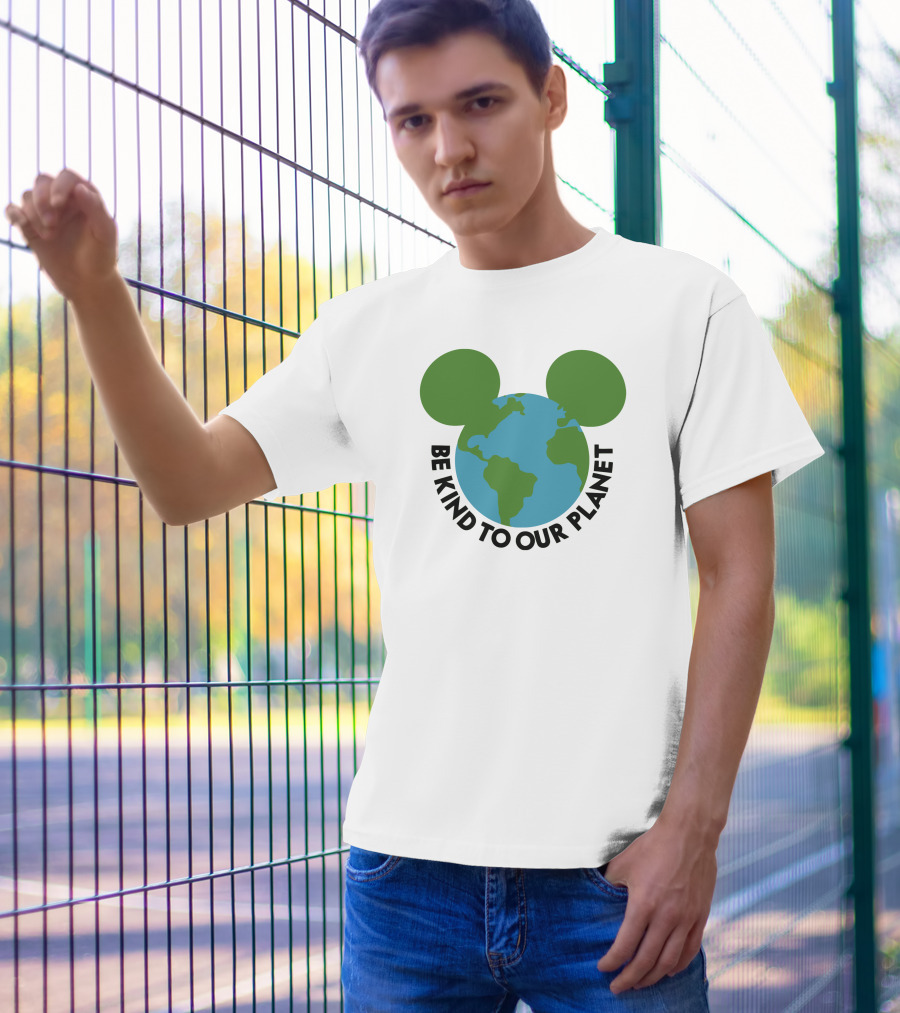 Be Kind To Our Planet Mouse Icon Earth Day T-Shirt