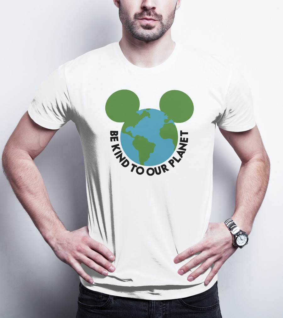 Be Kind To Our Planet Mouse Icon Earth Day T-Shirt