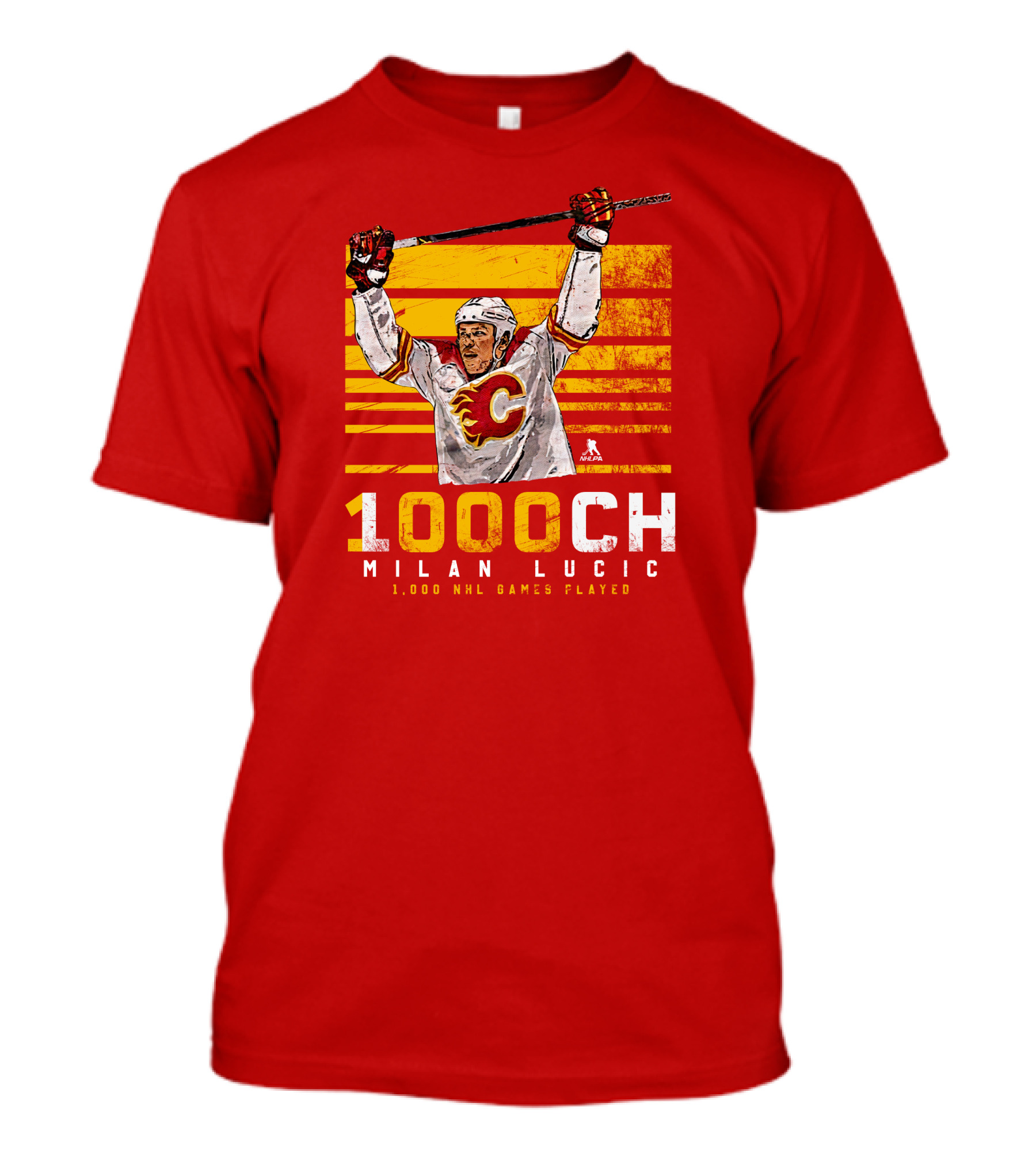 Milan Lucic 1000 NHL Games Played Calgary Flames T-Shirt