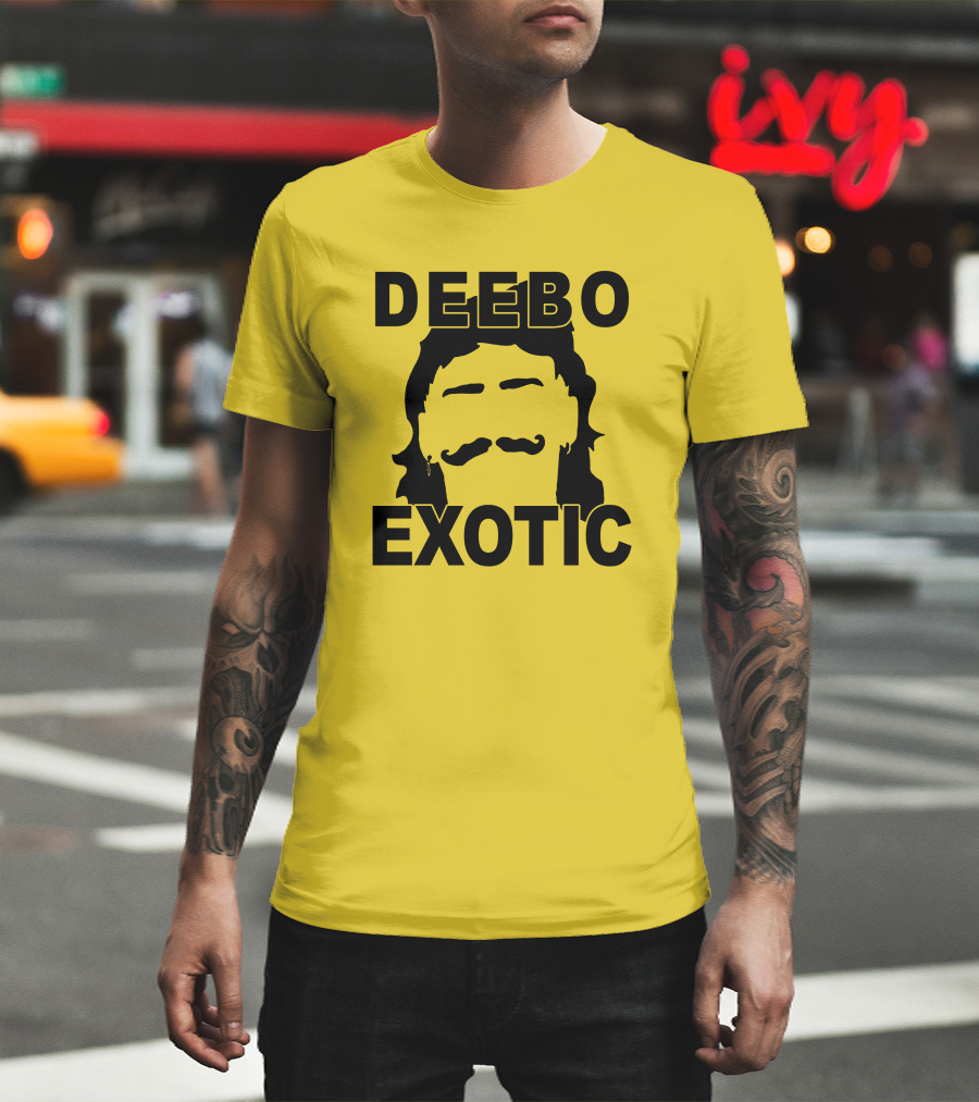 DEEB0 EX0TIC Μullet Mustache T-Shirt