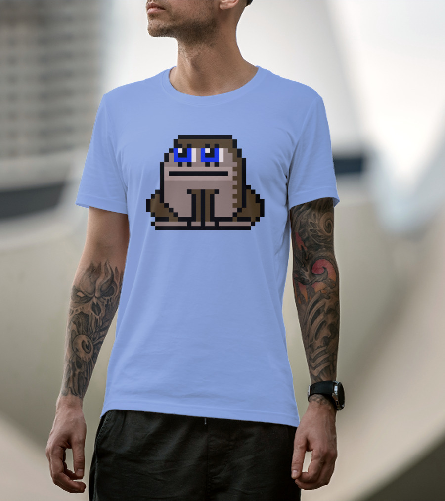 Sergito CrypToadz Pixel Art Frog With Blue Eyes T-Shirt