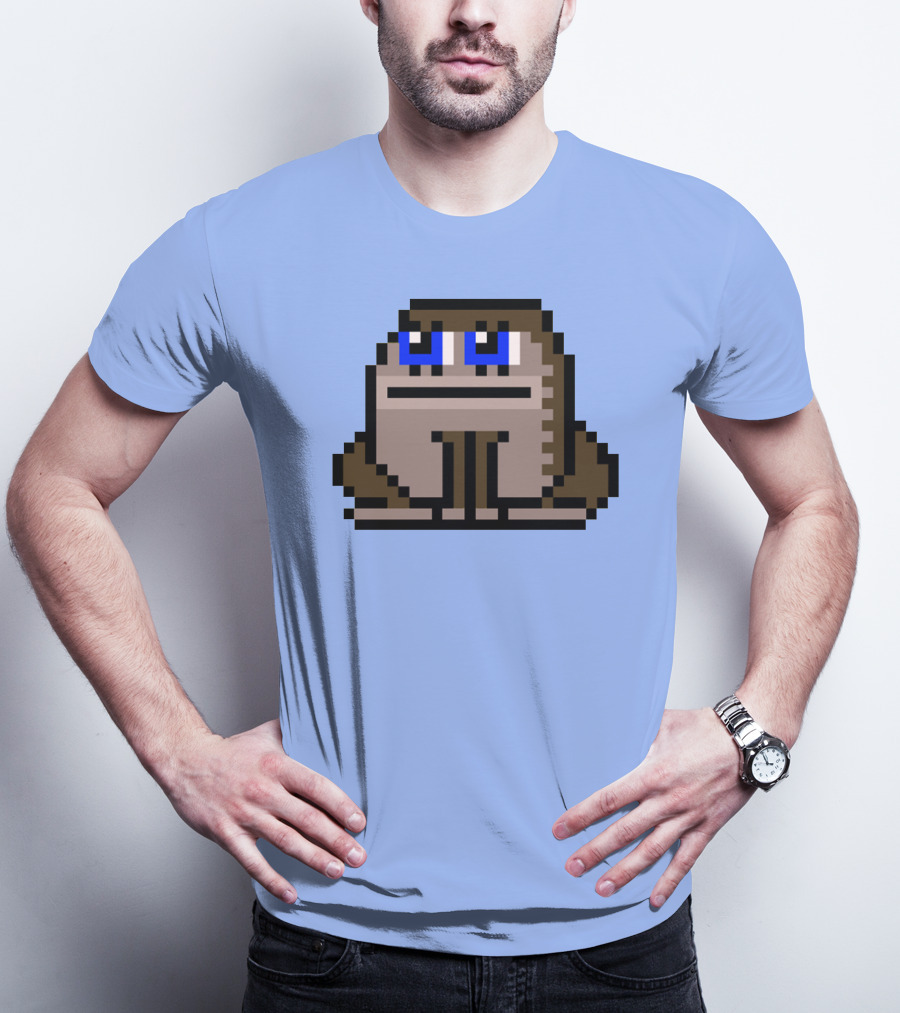 Sergito CrypToadz Pixel Art Frog With Blue Eyes T-Shirt