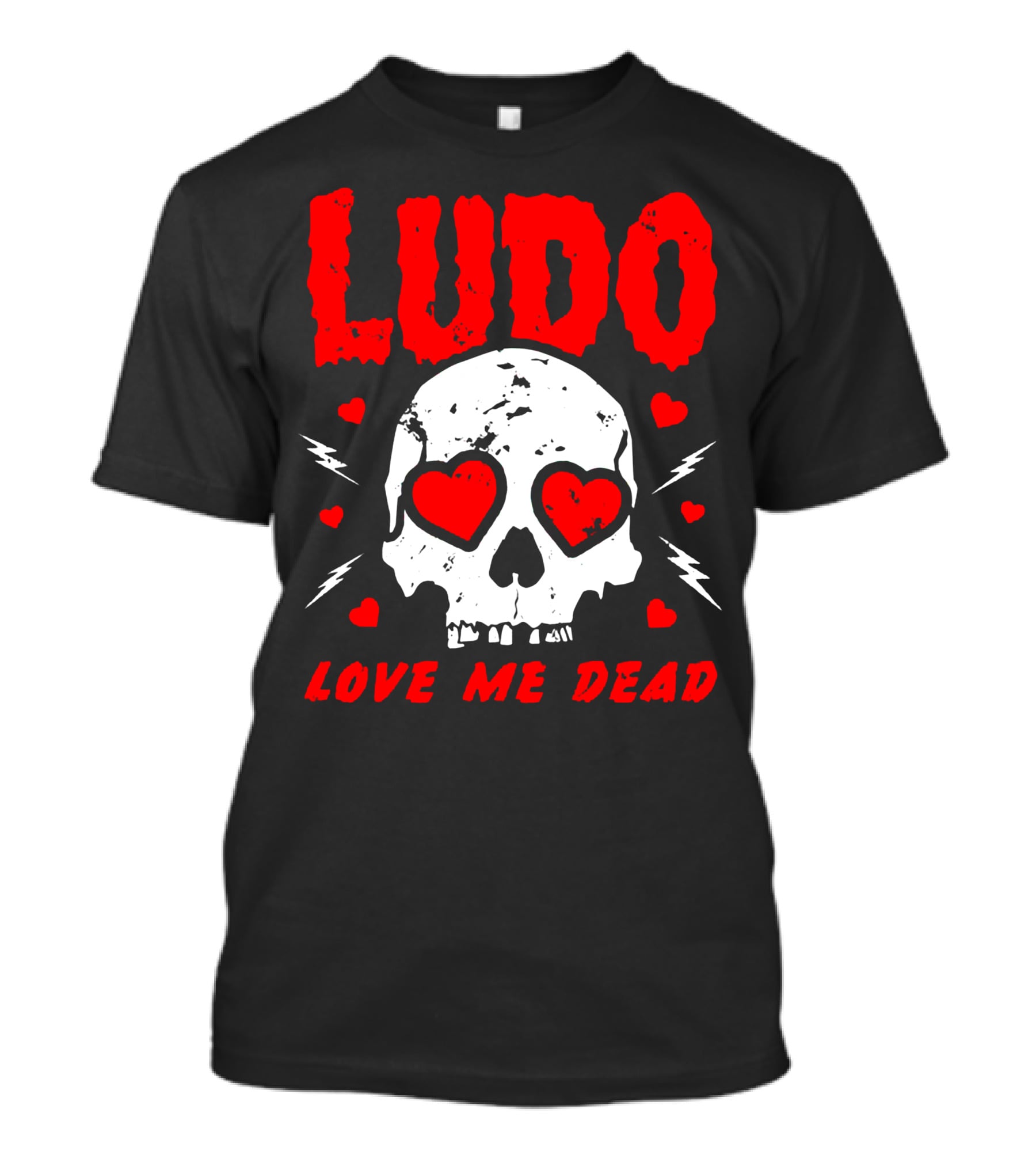 Ludo Love Me Dead Skull Heart Eyes T-Shirt