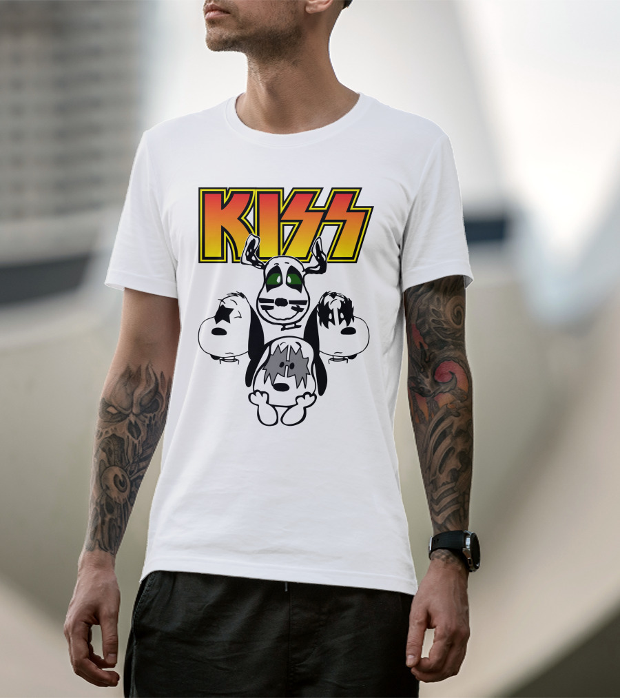 Kiss Band Snoopy Characters T-Shirt