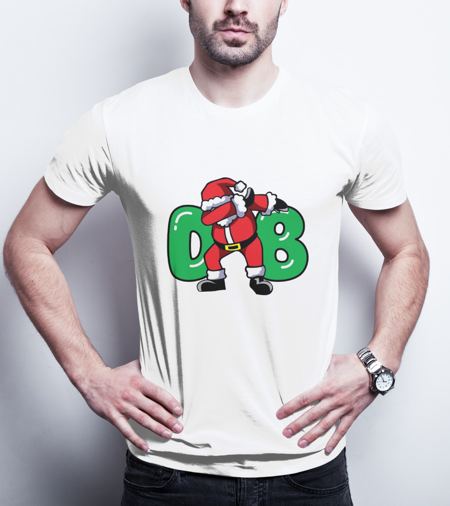 Santa Dab With Green DB Letters T-Shirt
