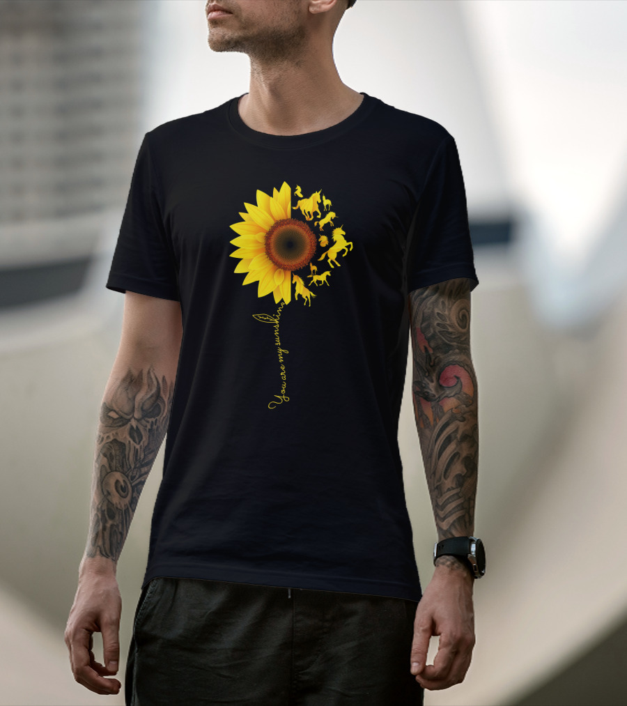 You Are My Sunshine Unicorn Sunflower Whimsy T-Shirt