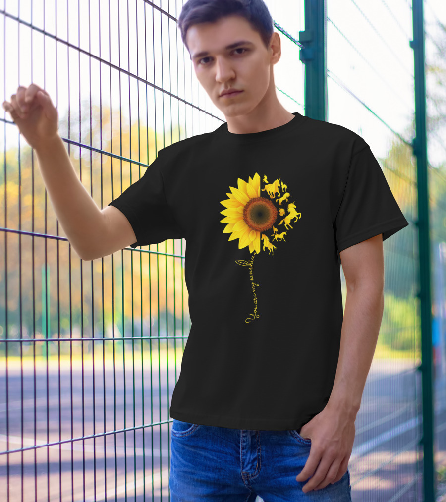 You Are My Sunshine Unicorn Sunflower Whimsy T-Shirt