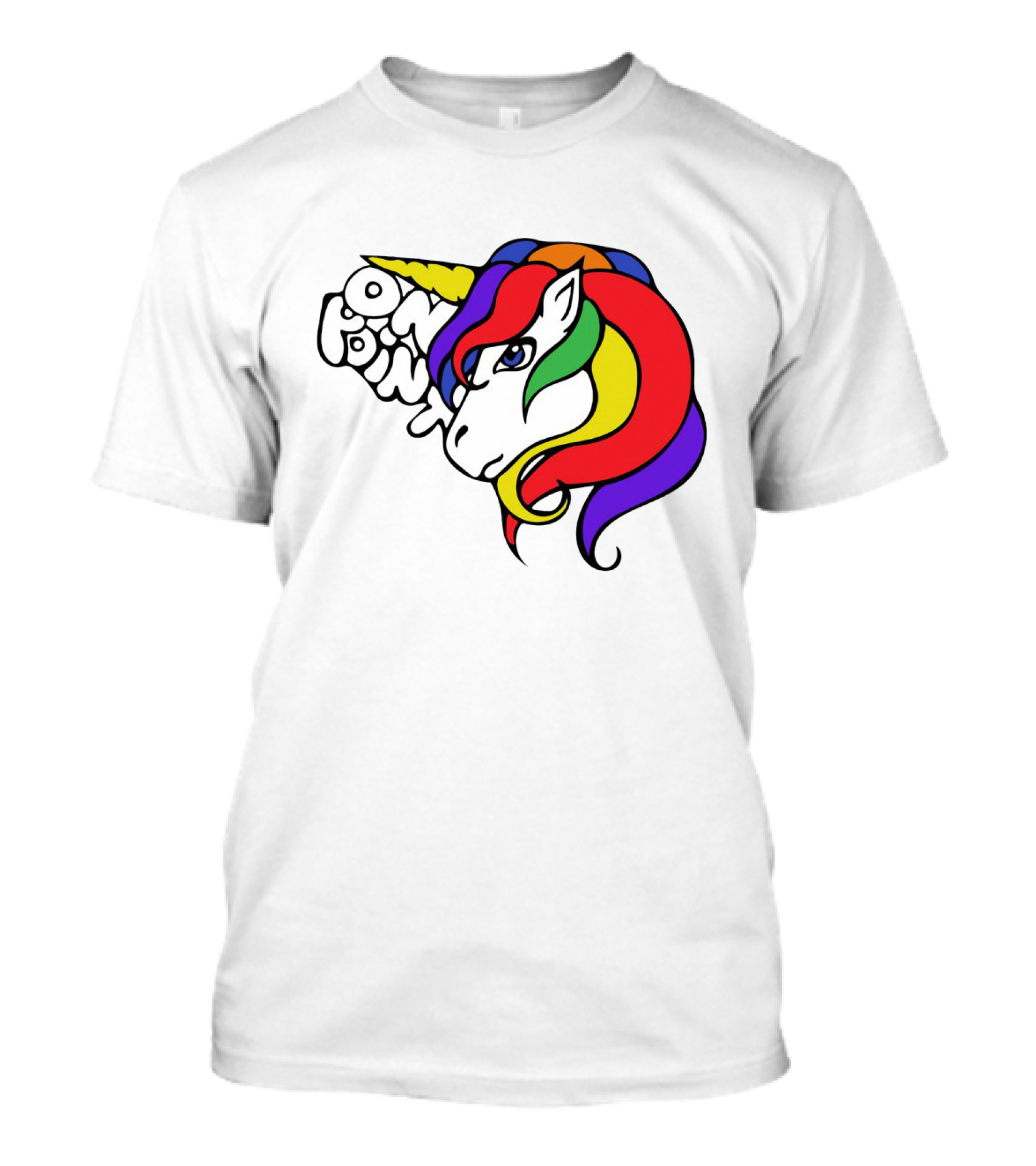 Rainbow Mane On Point Unicorn T-Shirt