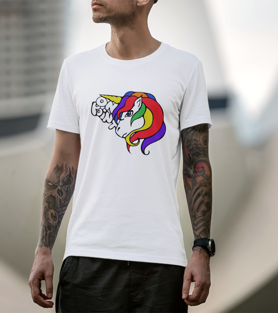 Rainbow Mane On Point Unicorn T-Shirt