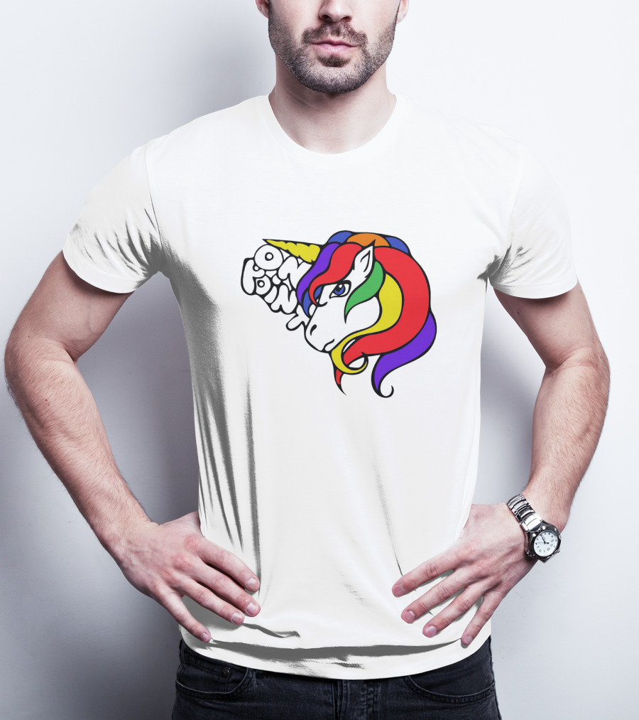Rainbow Mane On Point Unicorn T-Shirt
