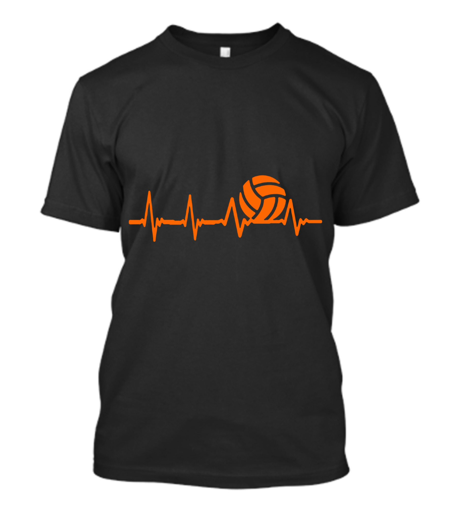 Volleyball Heartbeat With Volleyball Beats Iconic Orange T-Shirt