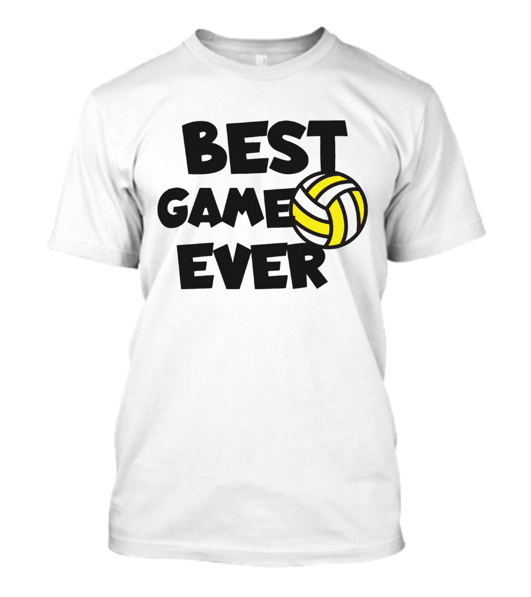 Best Game Ever Volleyball Design With Yellow And Black Ball T-Shirt