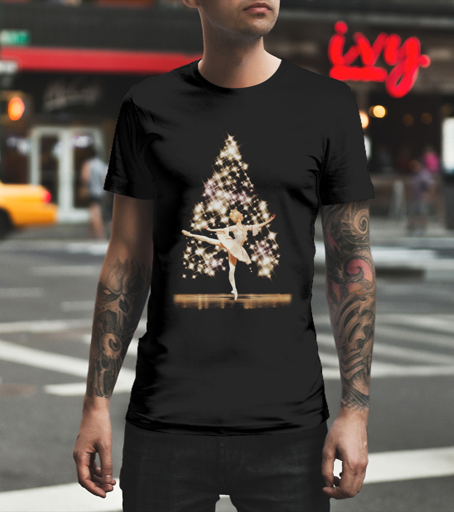 Ballet Dance Christmas Tree Sparkling Dancer Elegance T-Shirt