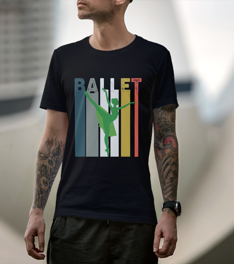 Ballet Dancer In Colorful Retro Irish-Inspired T-Shirt