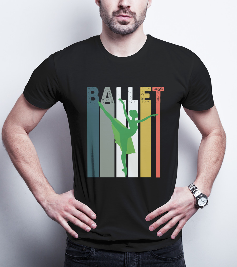Ballet Dancer In Colorful Retro Irish-Inspired T-Shirt