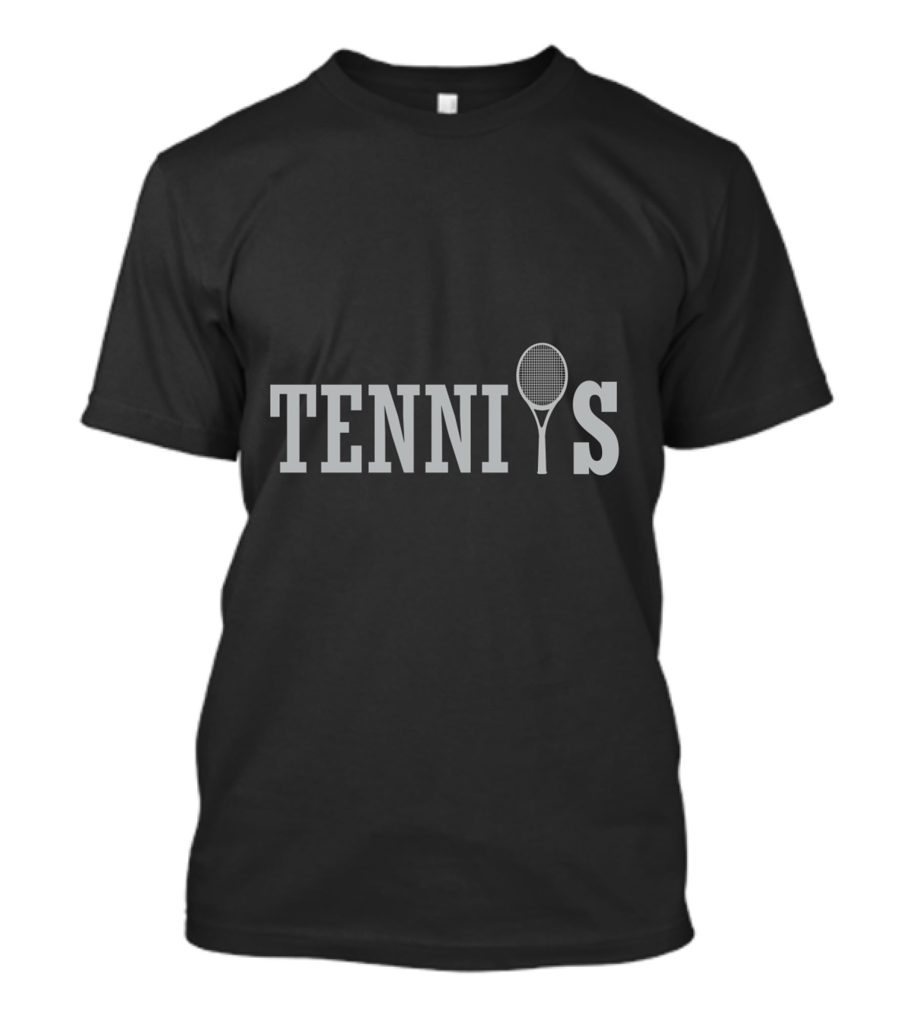 Tennis Racquet As Letter I In Creative Typography T-Shirt