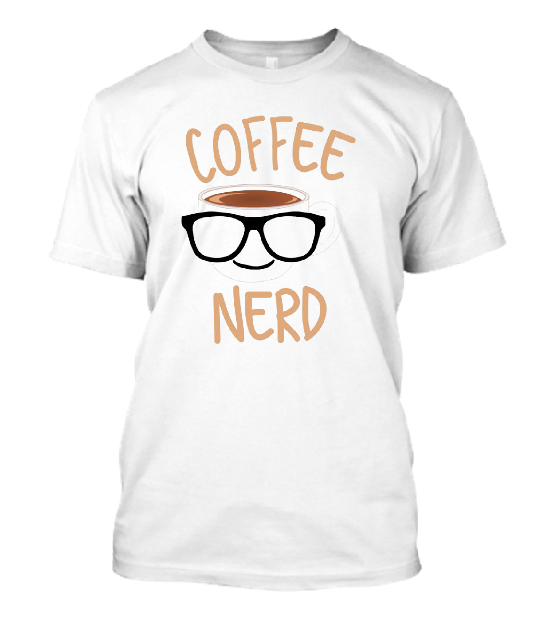 Coffee Nerd Funny Glasses Coffee Mug Face T-Shirt