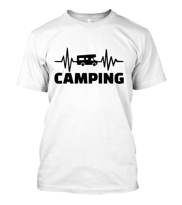 Camping Grande RV Heartbeat Camper Adventure T-Shirt