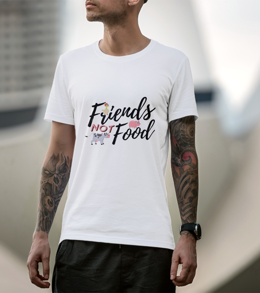 Friends Not Food Animal Rights Pig Cow Chicken T-Shirt