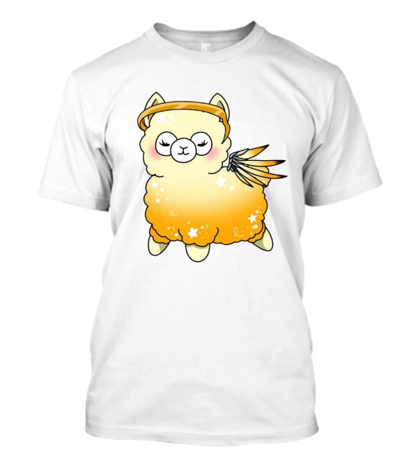 Alpaca Mercy Angelic Winged Halo Fantasy Character T-Shirt