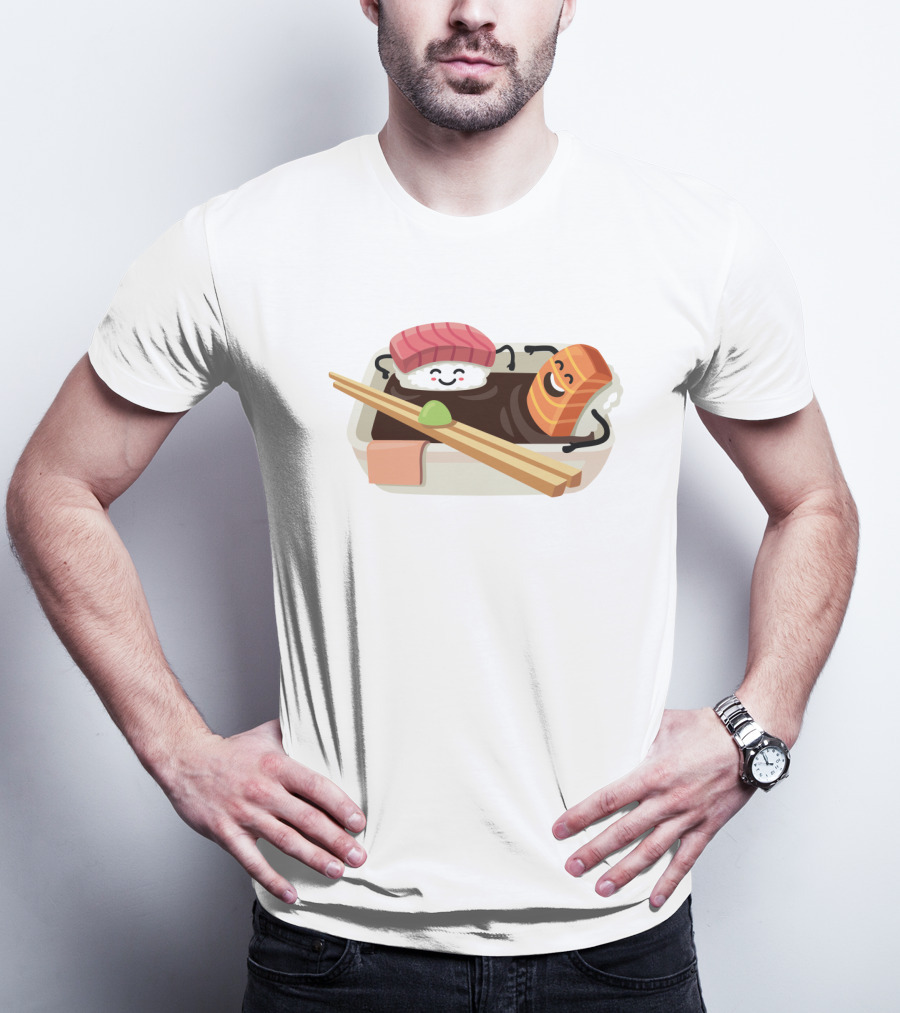 Sushi Shower Relaxing Nigiri And Salmon In Soy Sauce Bathtub T-Shirt