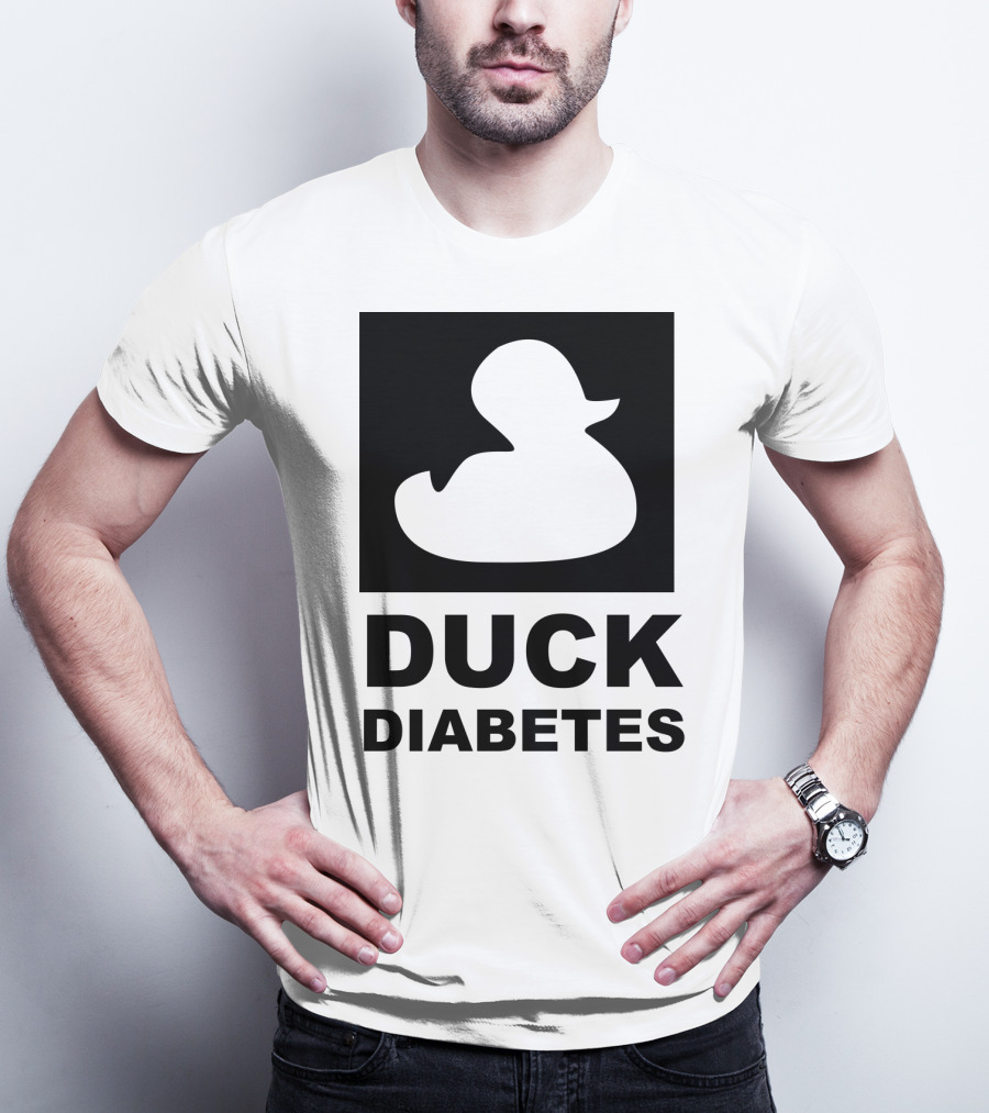 Duck Diabetes Rubber Duck Logo White T-Shirt