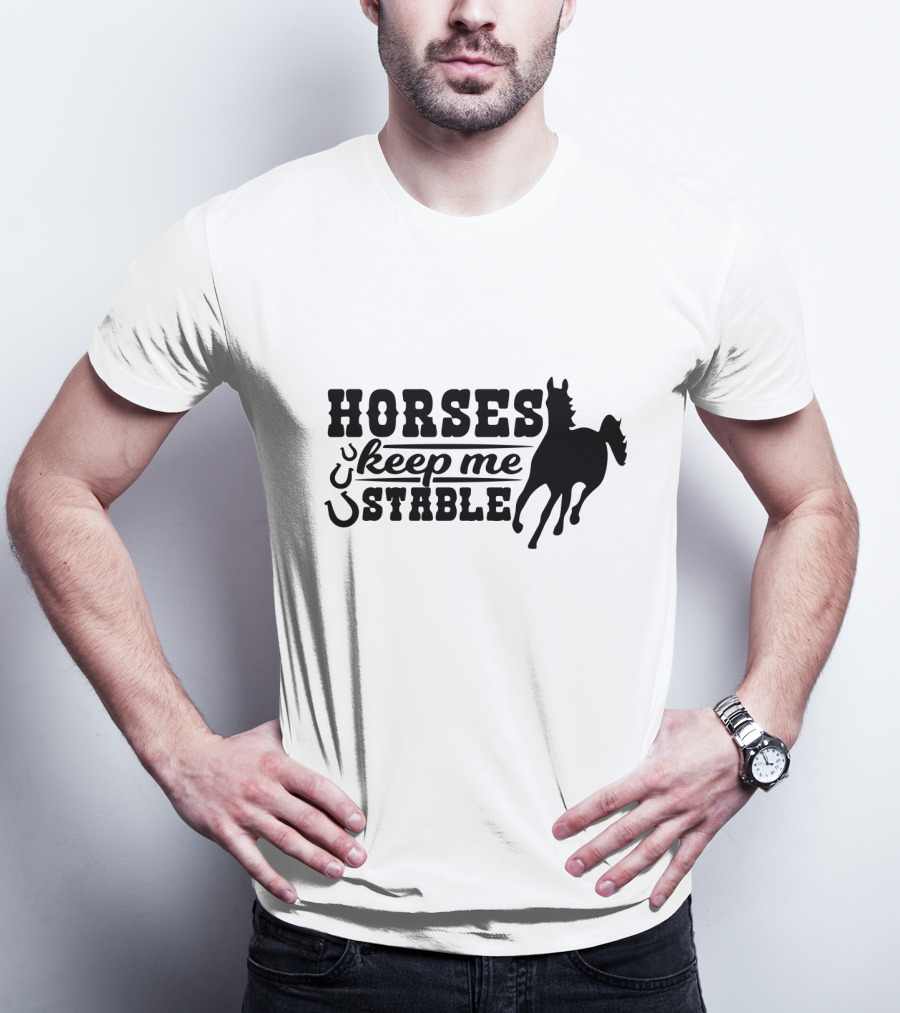 HORSES Keep Me Stable Galloping T-Shirt