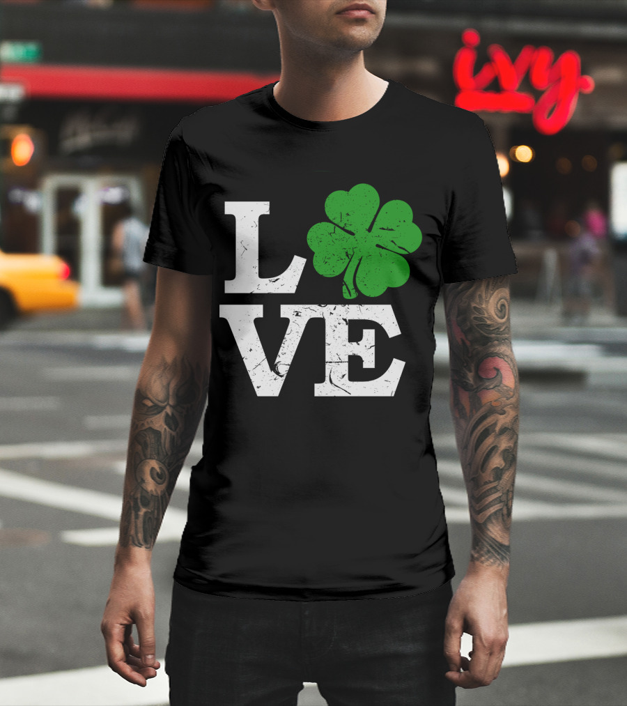 St. Patrick's Day Love With Shamrock T-Shirt