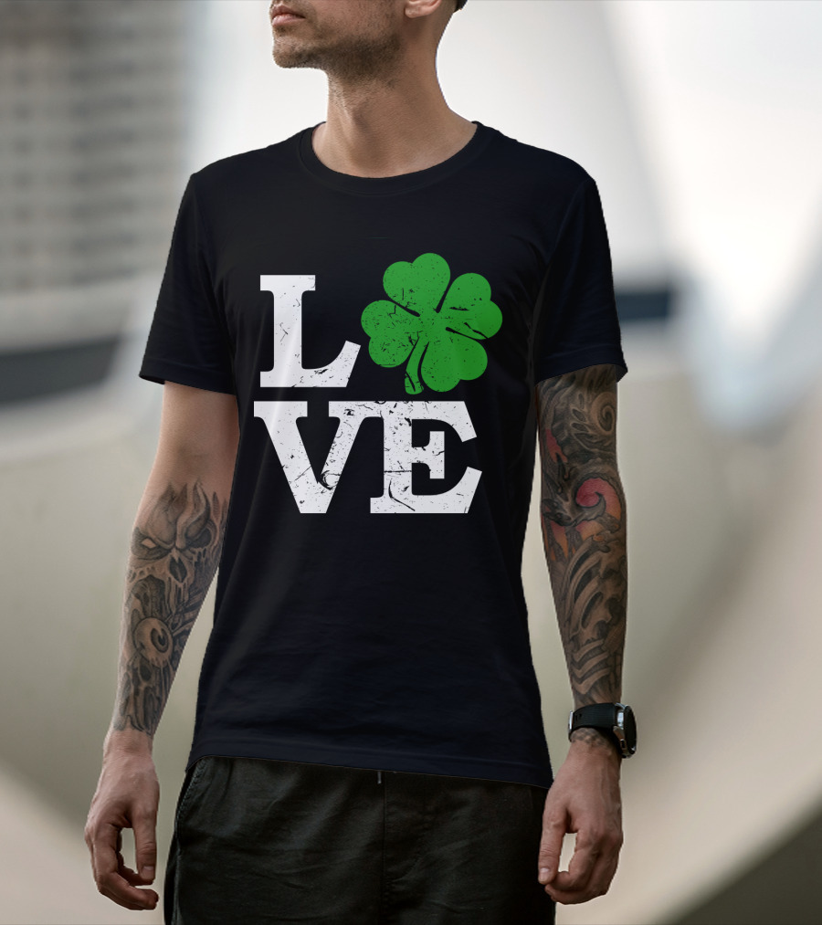 St. Patrick's Day Love With Shamrock T-Shirt