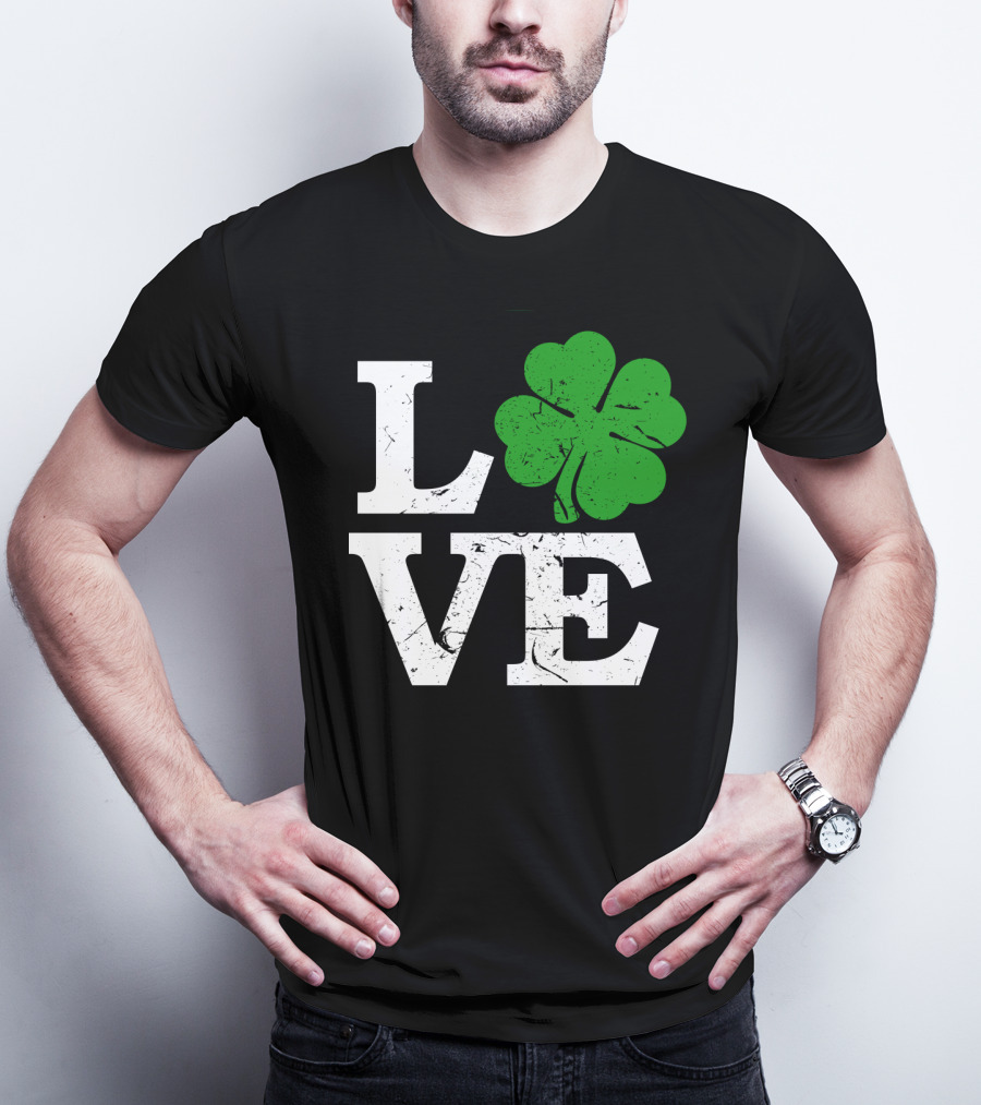 St. Patrick's Day Love With Shamrock T-Shirt