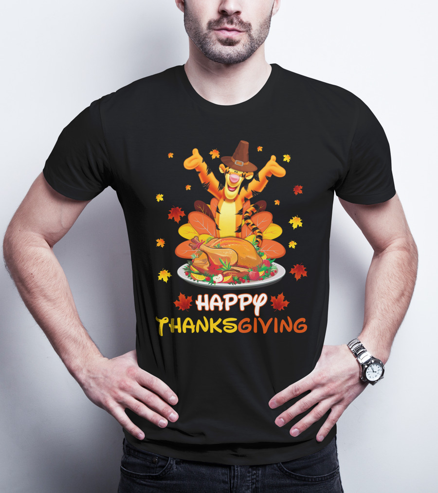 Tigger Happy Thanksgiving Turkey Feast T-Shirt