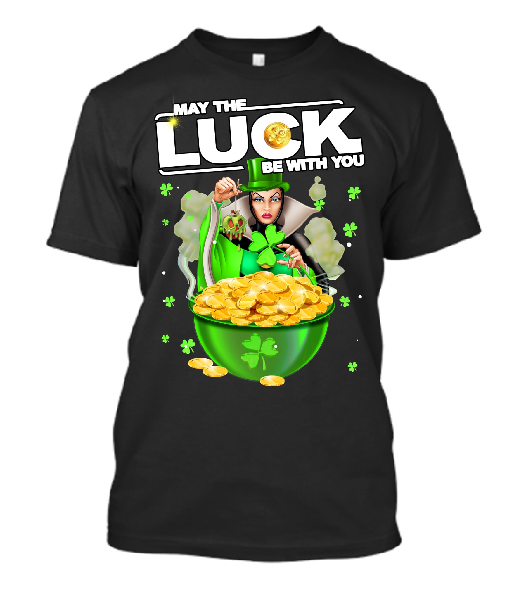 May The Luck Be With You Evil Queen Gold Coins T-Shirt