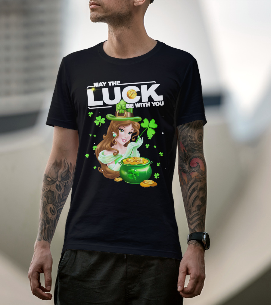 May The Luck Be With You St. Patrick's Day Princess With Pot Of Gold T-Shirt