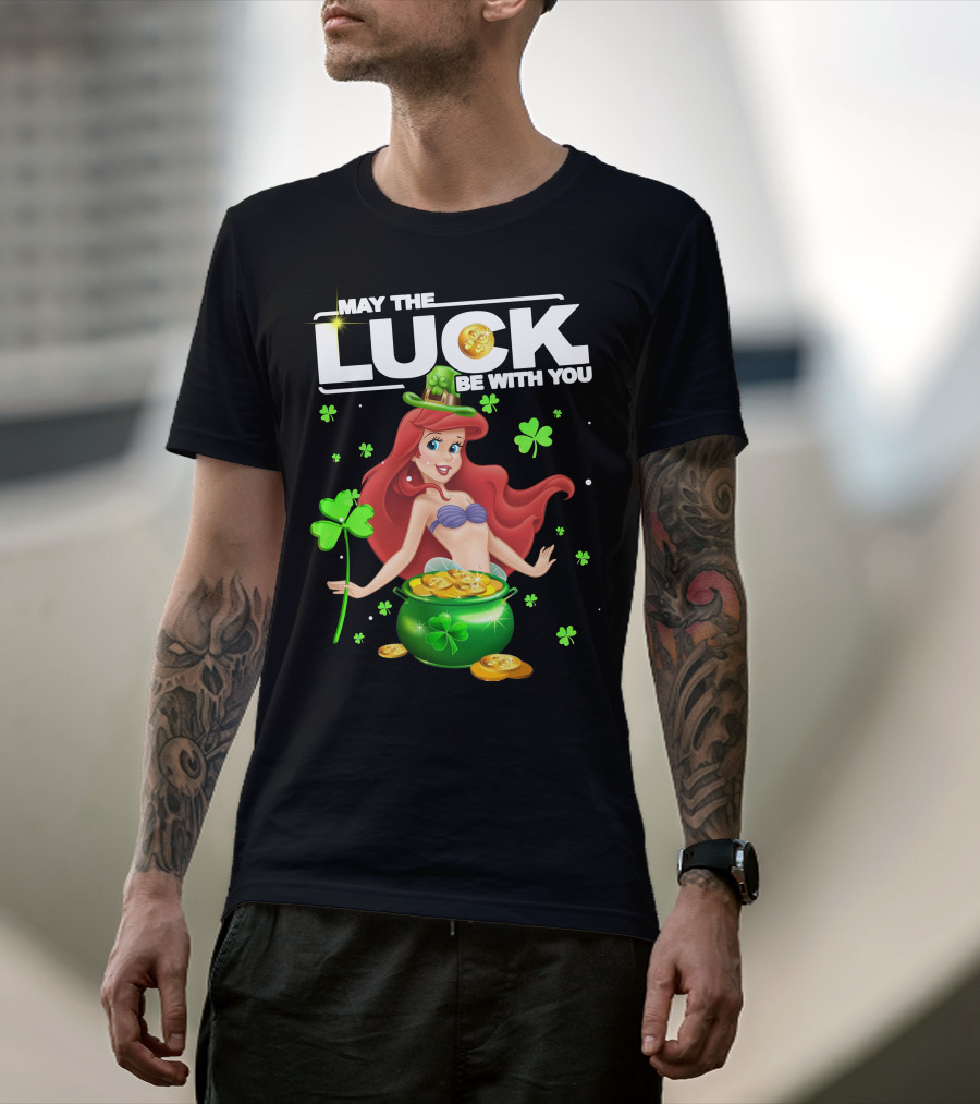 May The Luck Be With You Ariel Coins Clover T-Shirt