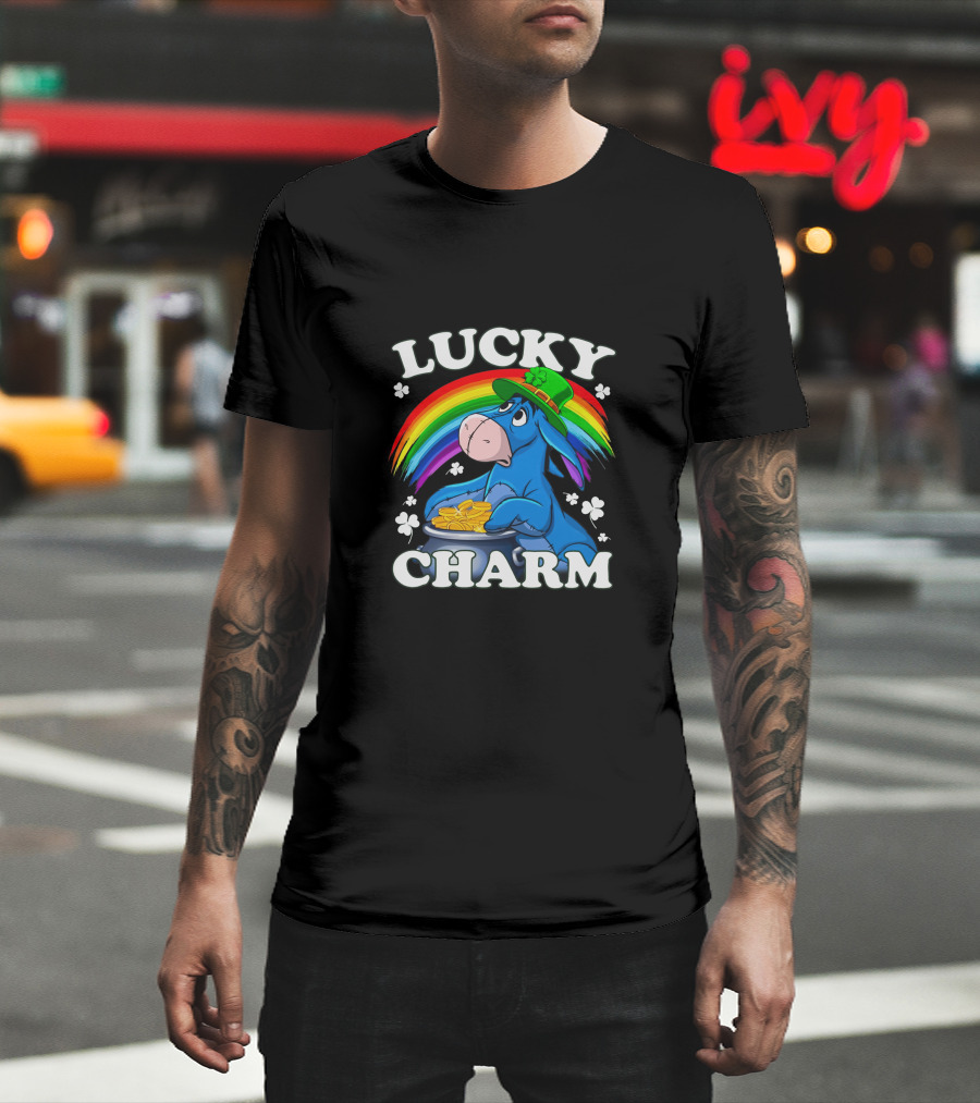 Lucky Charm Eeyore Rainbow Coins T-Shirt