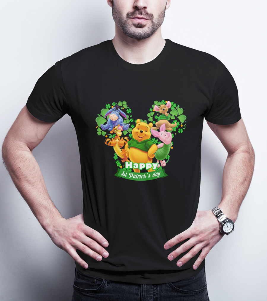 Happy St Patrick's Day Winnie The Pooh And Friends T-Shirt
