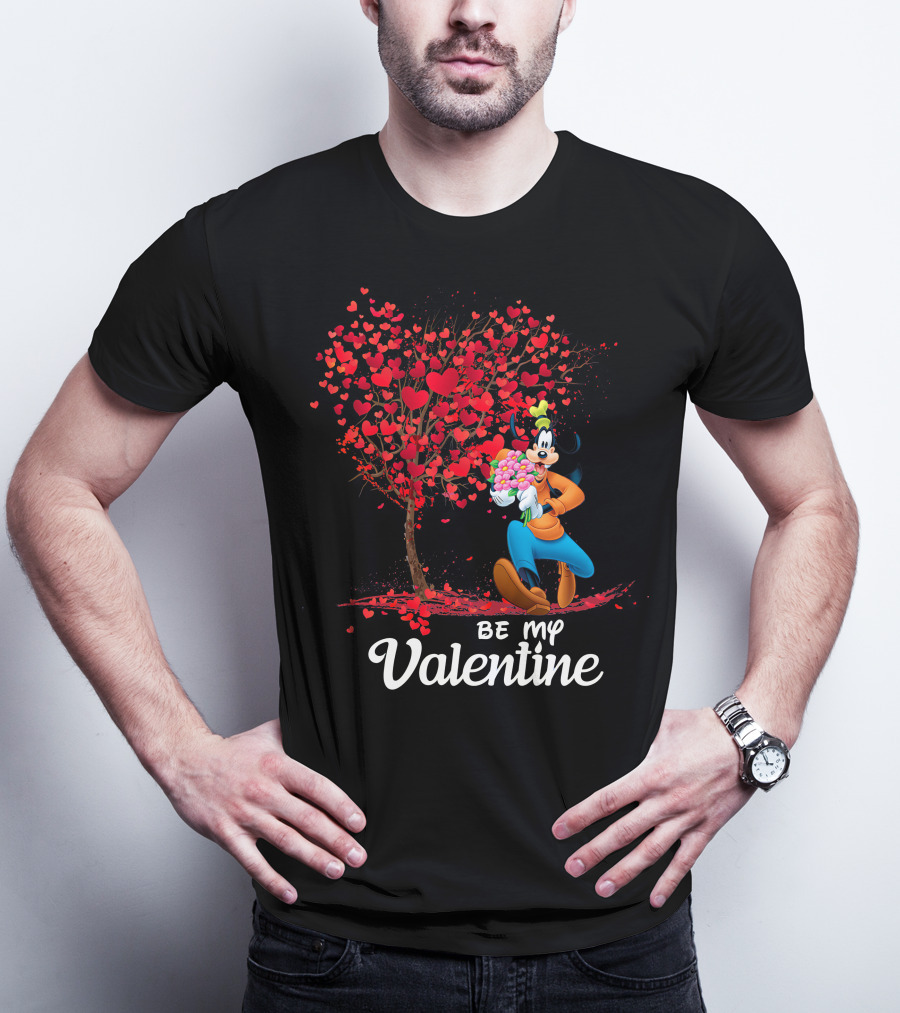Goofy Be My Valentine Heart Tree T-Shirt