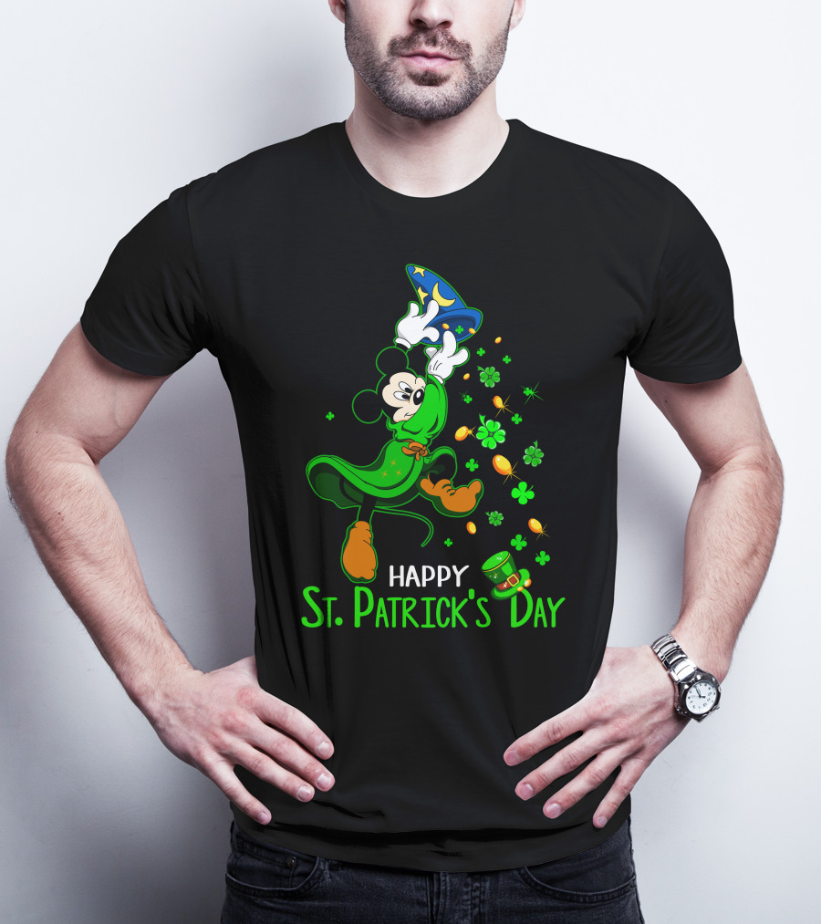 Mickey Mouse Fantasia Happy St. Patrick's Day T-Shirt