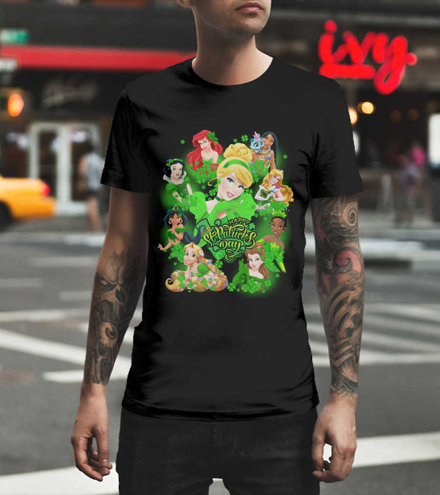 Happy St. Patrick's Day Disney Princesses T-Shirt