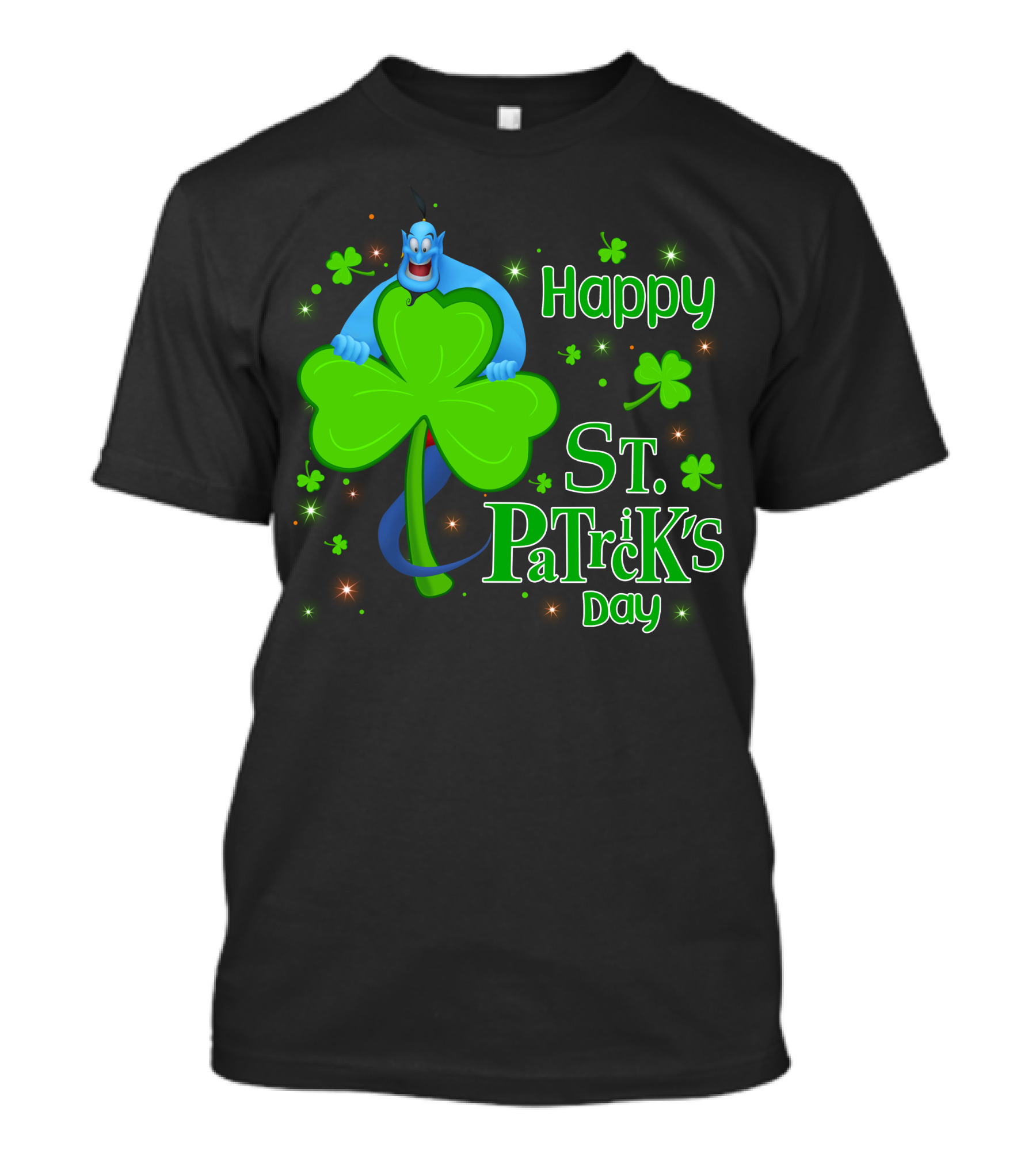 Happy St. Patrick's Day Genie Shamrock T-Shirt