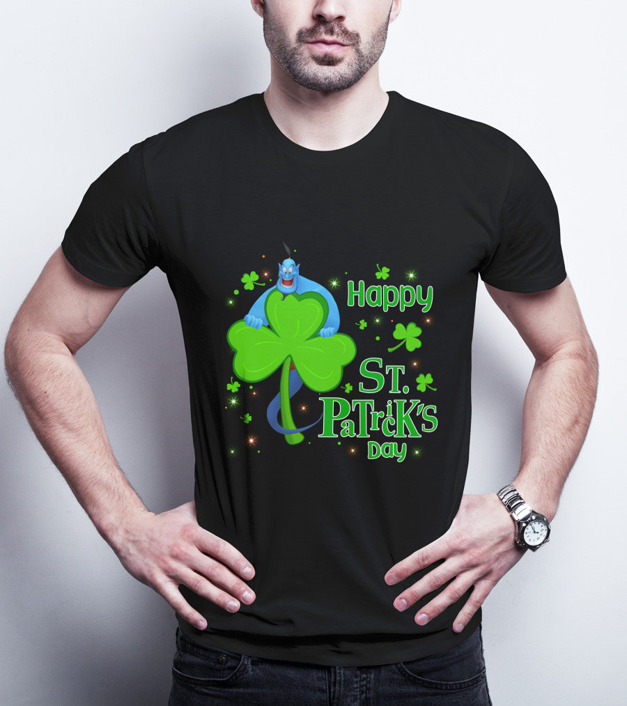 Happy St. Patrick's Day Genie Shamrock T-Shirt